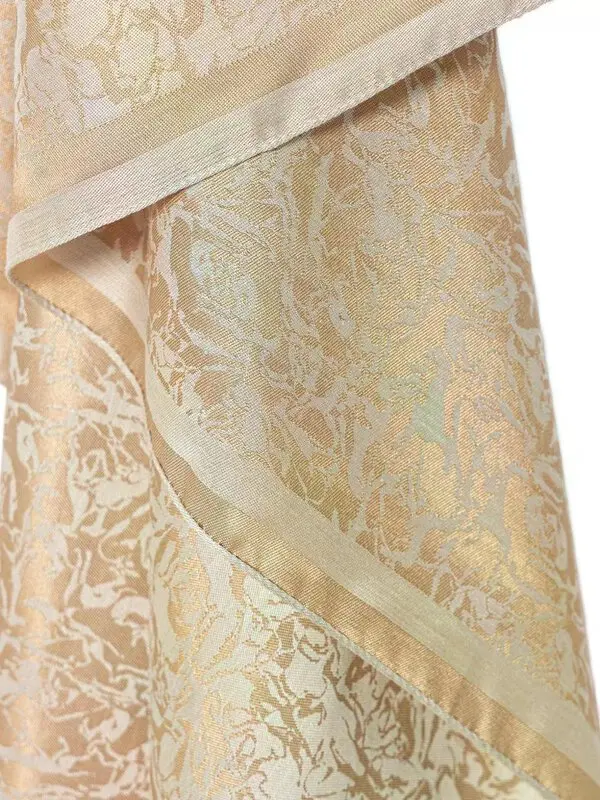 TRUSSARDI Jacquard-woven Frayed Scarf
