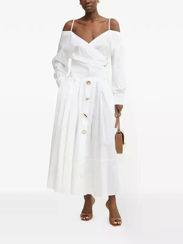 SIMONA CORSELLINI Off-shoulder Wrap Blouse - White