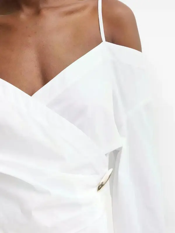 SIMONA CORSELLINI Off-shoulder Wrap Blouse