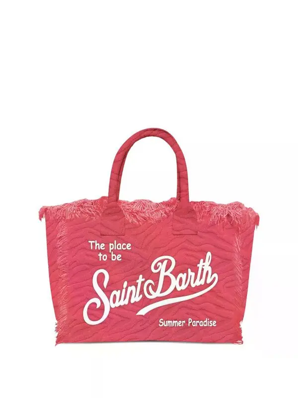MC2 SAINT BARTH Zebra-embossed Vanity Mini Tote Bag - Red