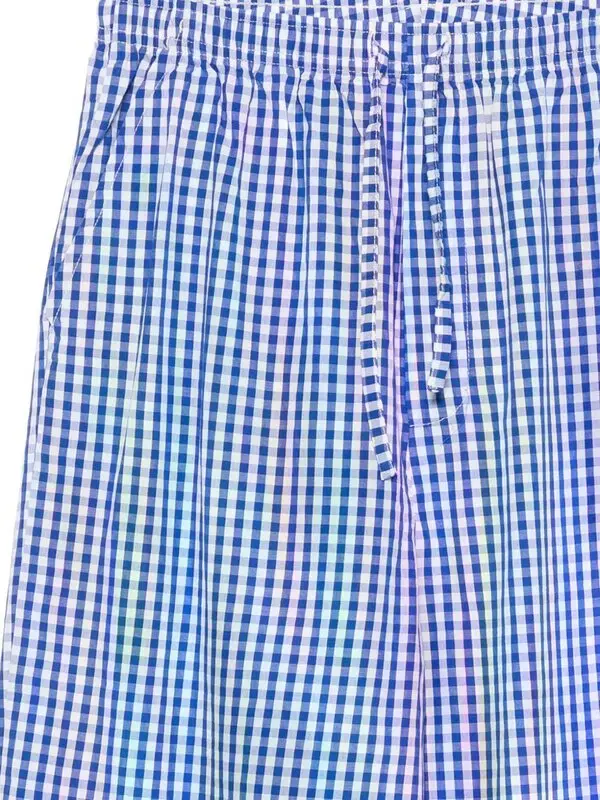 American Vintage Gingham Check Drawstring Waist Trousers