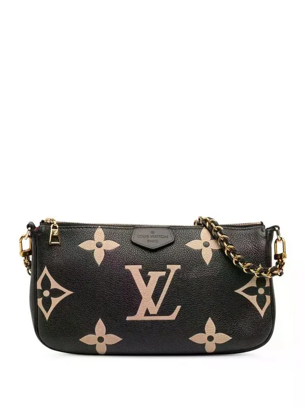 LOUIS VUITTON Monogram Giant Empreinte Bicolor Multi Pochette Accessoires - Black