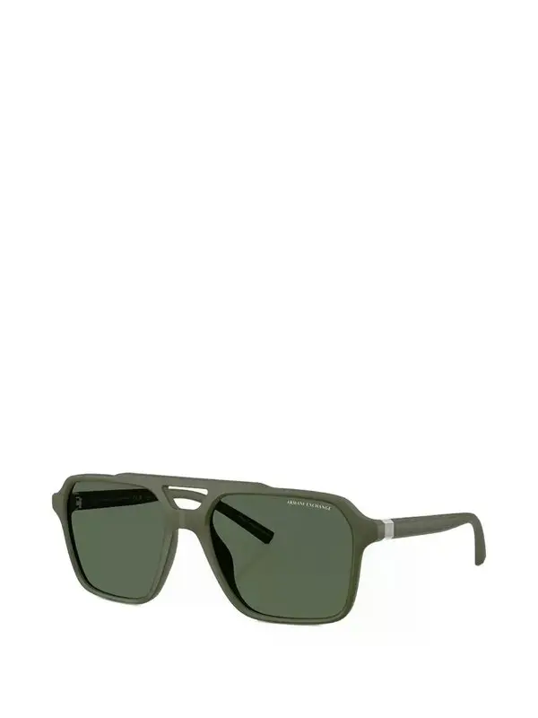 Armani Exchange Double-bridge Pilot Sunglasses - Green