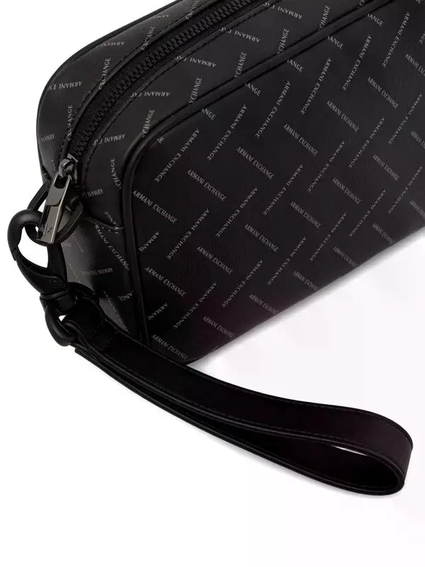 Armani Exchange Logo Print Wash Bag