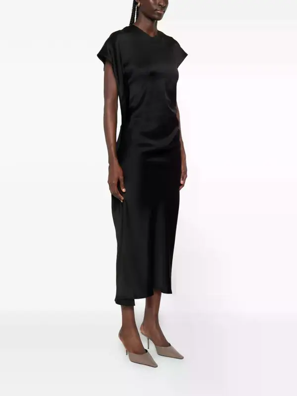 Victoria Beckham Sleeveless V-neck Midi Dress - Black