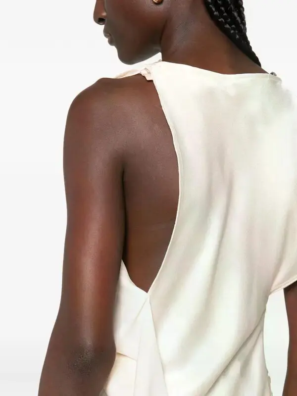 Victoria Beckham Sleeveless Draped Asymmetric Dress
