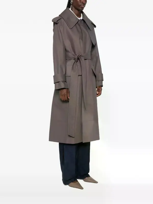 Victoria Beckham Philippa Belted Trench Coat - Grey