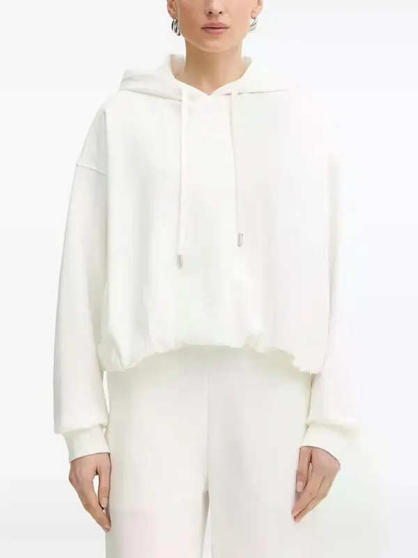 TRUSSARDI Jersey Drawstring Hoodie - White