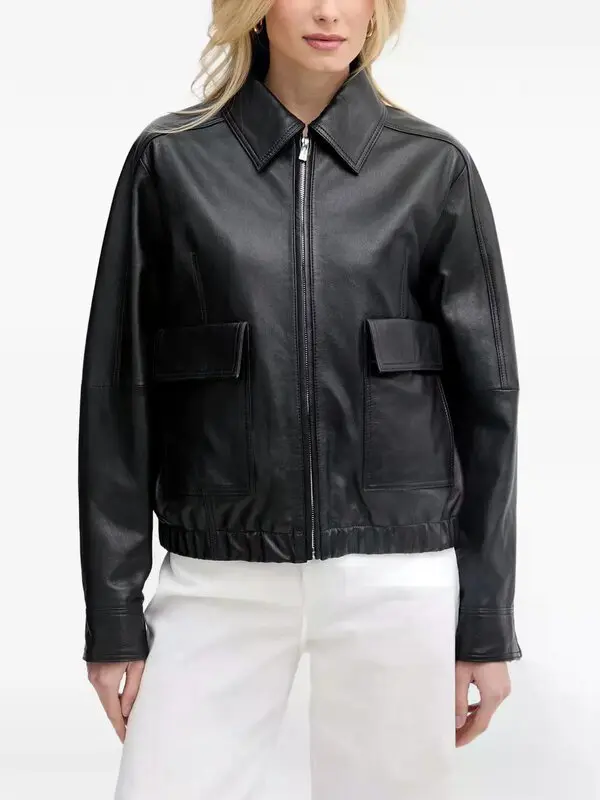 TRUSSARDI Leather Jacket - Black