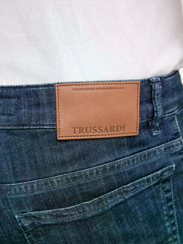 TRUSSARDI Straight-leg Jeans With Logo Patch