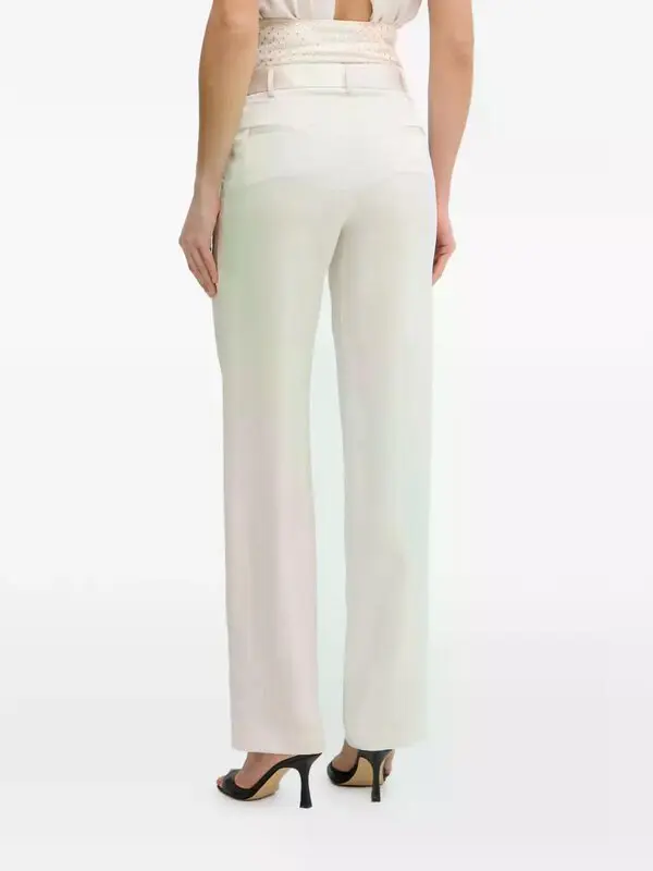 SIMONA CORSELLINI Satin Straight-leg Trousers