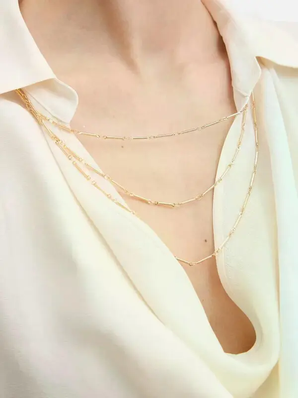 SIMONA CORSELLINI Draped Blouse With Chain Embellishment