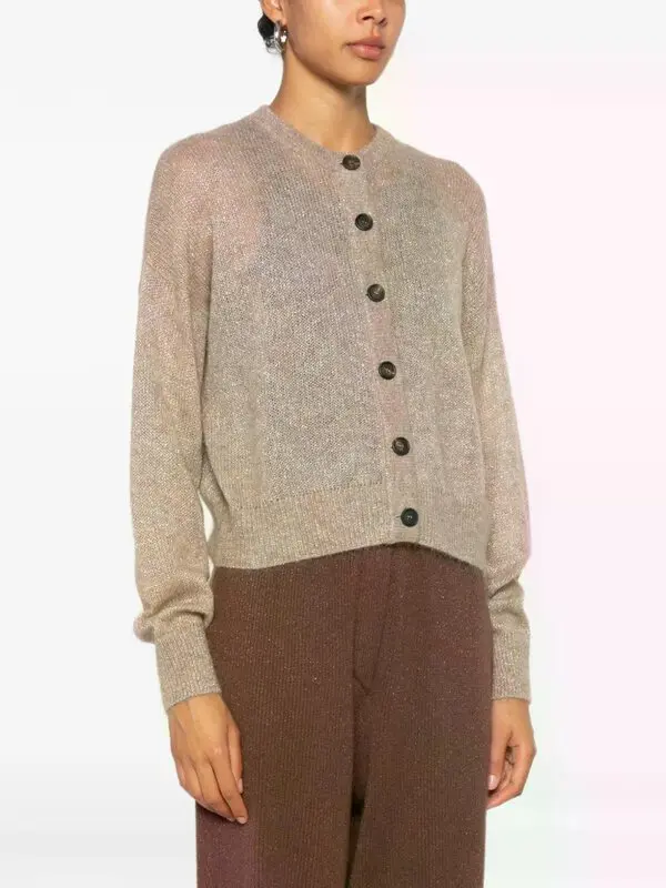 Brunello Cucinelli Sheer Knit Button-up Cardigan