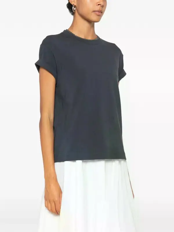 Brunello Cucinelli Monili-trim Crew Neck T-shirt