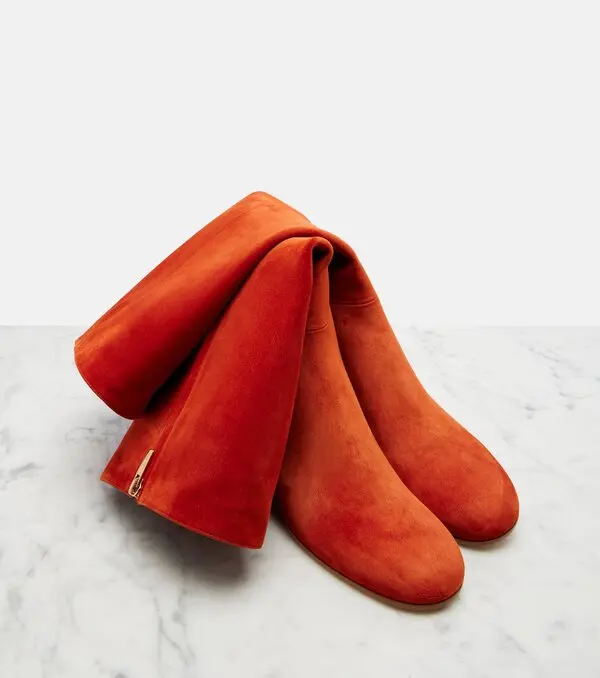 GIANVITO ROSSI Joelle Suede Knee-high Boots - Orange