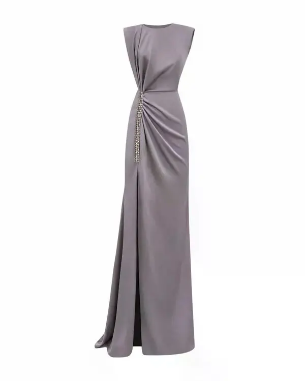 GEMY MAALOUF Draped Crystal-embellished Dress