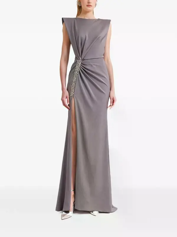 GEMY MAALOUF Draped Crystal-embellished Dress