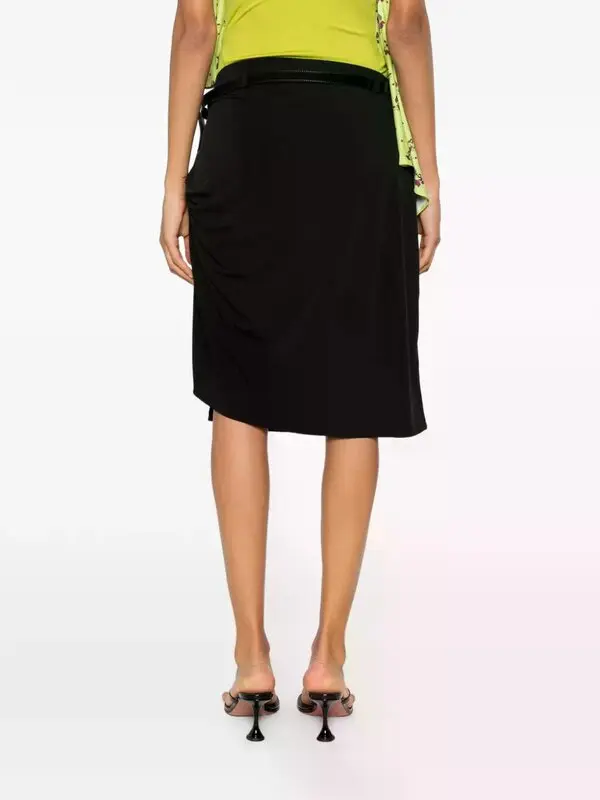 Coperni Belted Ruched Midi Skirt
