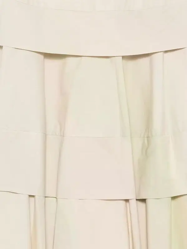 Rochas Tiered Pleated Midi Skirt