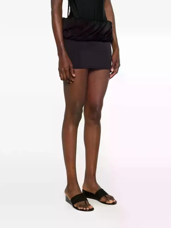 OPEN YY Rolled-waist Mini Skirt
