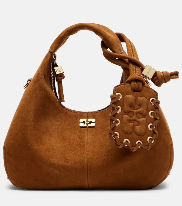 GANNI Mini Top Handle Bag - Brown