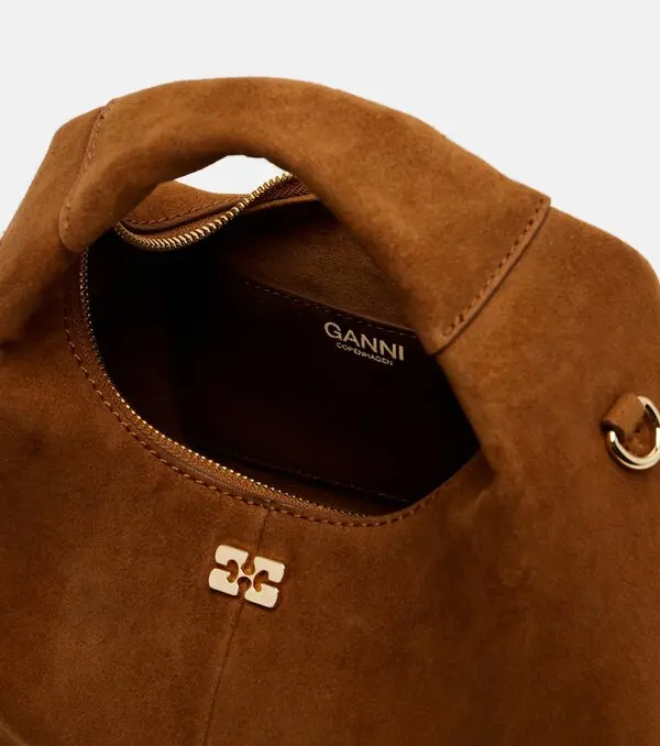 GANNI Mini Top Handle Bag - Brown