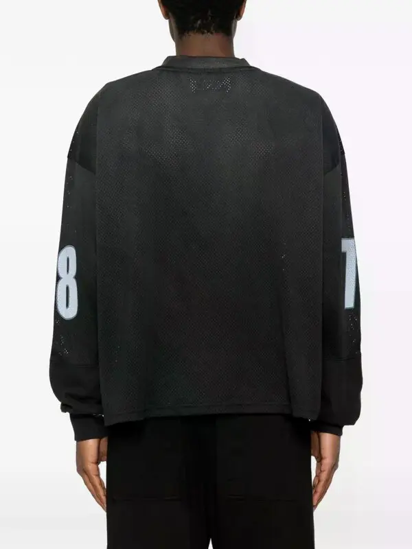SATOSHI NAKAMOTO Logo-print Mesh T-shirt