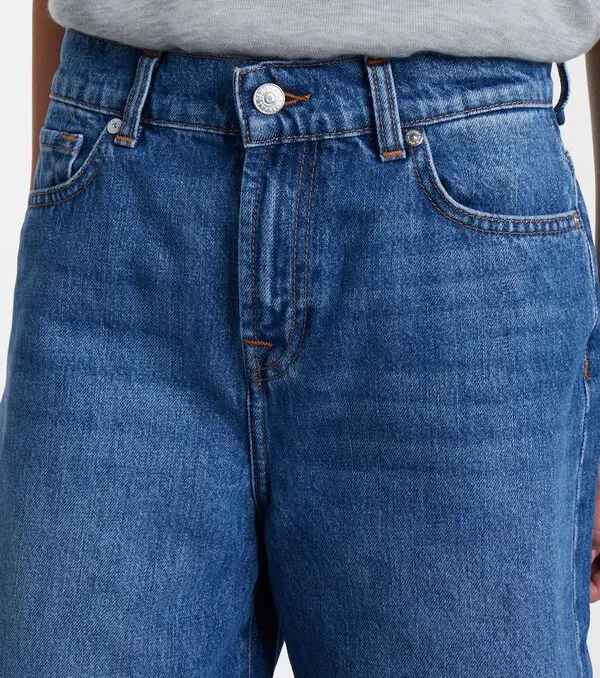 7 For All Mankind Lola Distressed Denim Bermuda Shorts