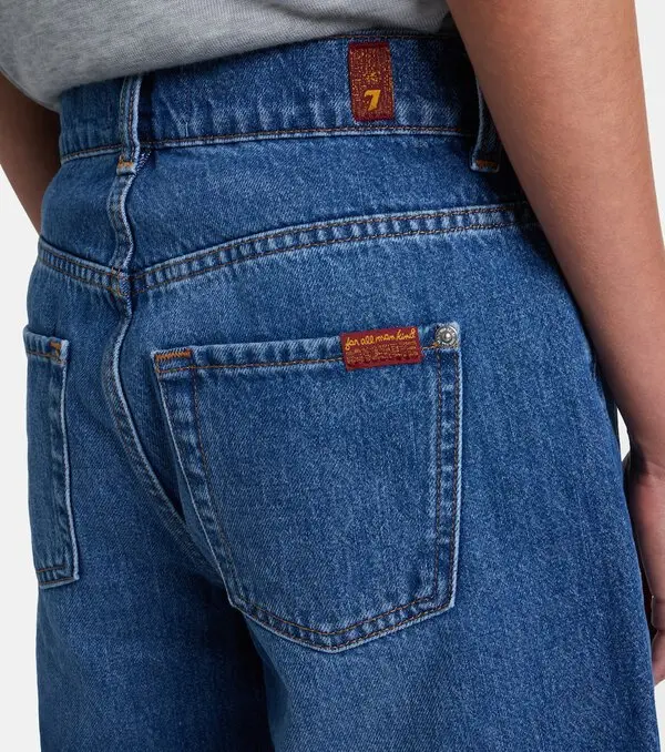 7 For All Mankind Lola Distressed Denim Bermuda Shorts