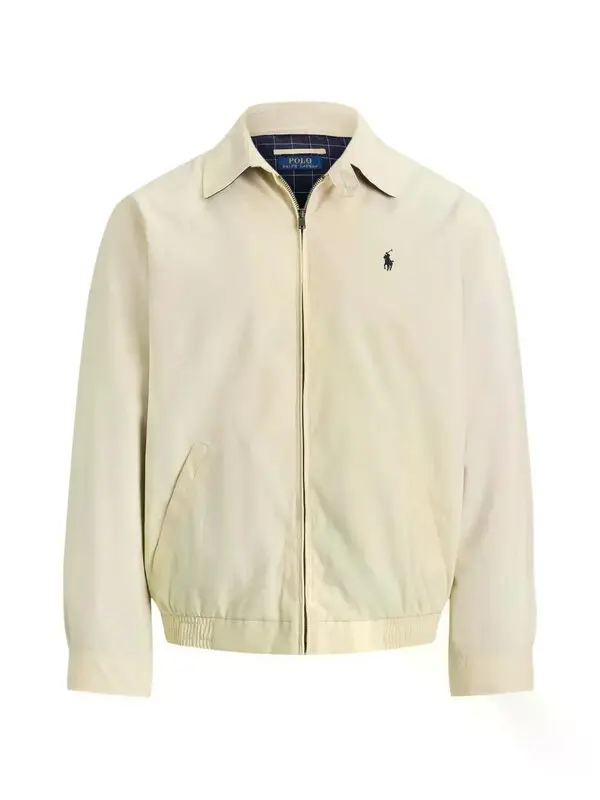 Polo Ralph Lauren Embroidered Logo Zip-up Jacket - Neutrals