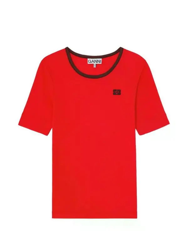 GANNI Logo Detail T-shirt