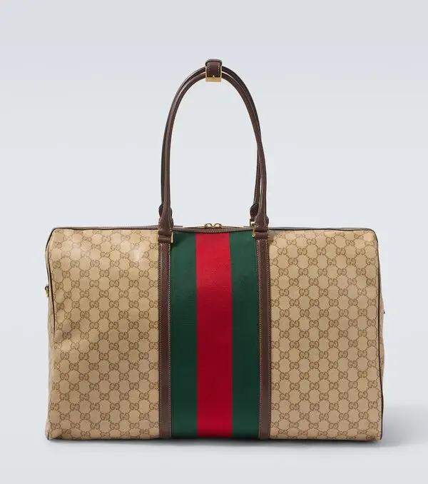 Gucci Gg Web Stripe Medium Duffel Bag