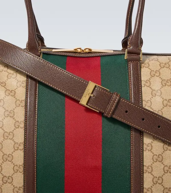 Gucci Gg Web Stripe Medium Duffel Bag