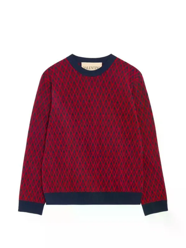 Valentino Garavani Crew Neck Wool Jumper - Red