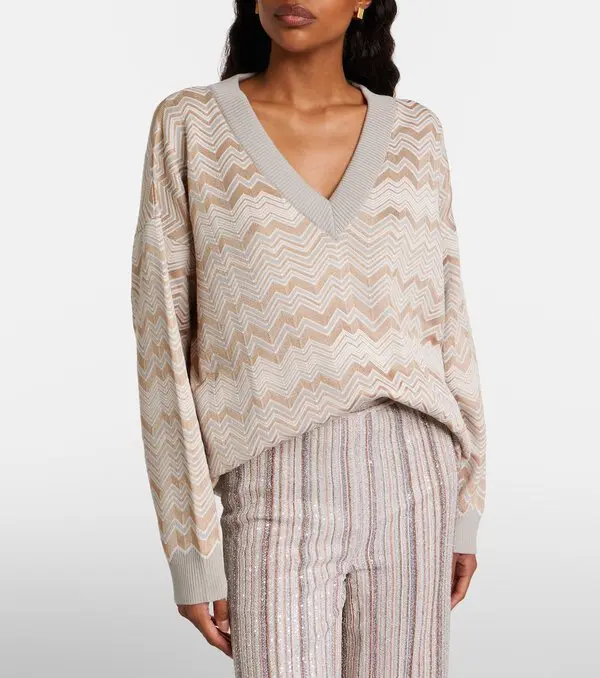 Missoni Zigzag V-neck Sweater