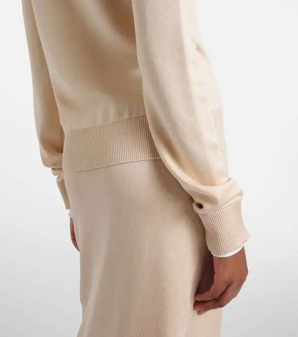 Bottega Veneta Nodo Quadro Layered Silk Cardigan