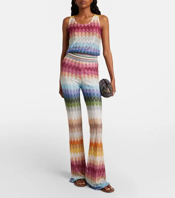 Missoni Knitted Flared Pants - Multicoloured