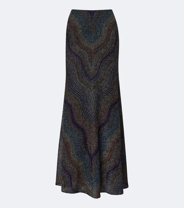 Missoni Knitted Lamé Maxi Skirt - Multicoloured