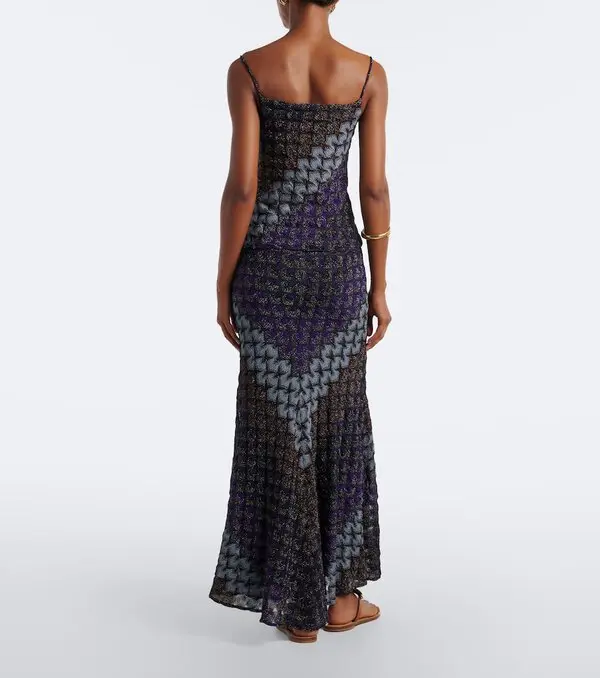 Missoni Knitted Lamé Maxi Skirt