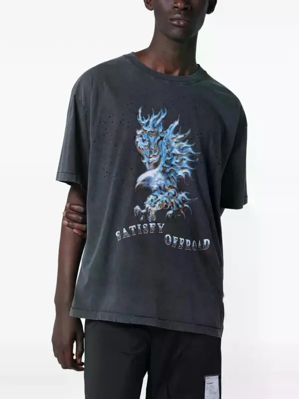 Satisfy Mothtech Graphic-print T-shirt - Grey