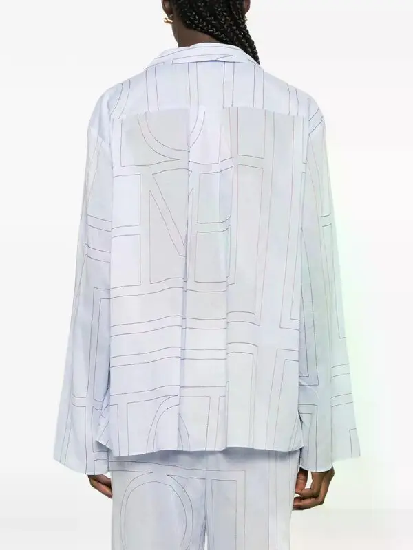 TOTEME Geometric Pattern Long Sleeve Shirt