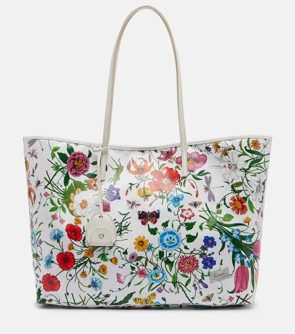 Gucci Large Floral Canvas Shopper - Multicoloured