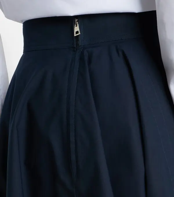 Givenchy Asymmetric Cotton Poplin Maxi Skirt