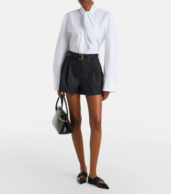 Givenchy Pinstriped Wool Shorts
