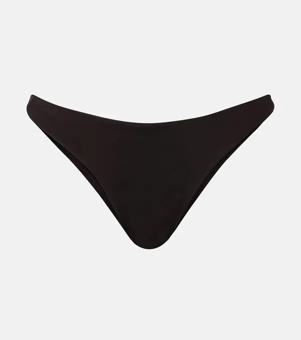 Staud Dana Satin Bikini Bottoms - Brown