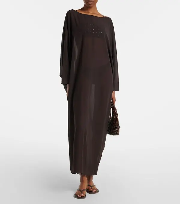 Staud Nour Chiffon Beach Dress