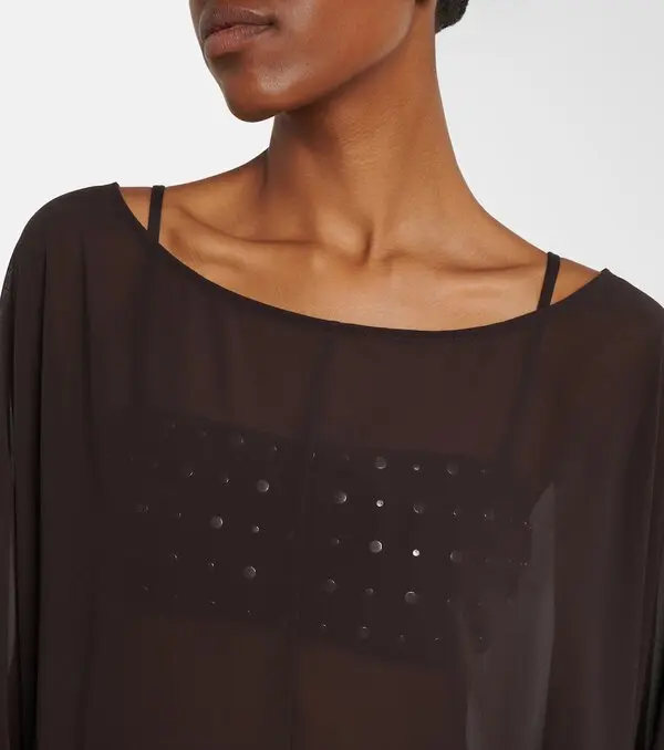 Staud Nour Chiffon Beach Dress