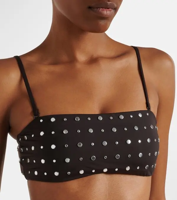 Staud Sara Studded Bikini Top