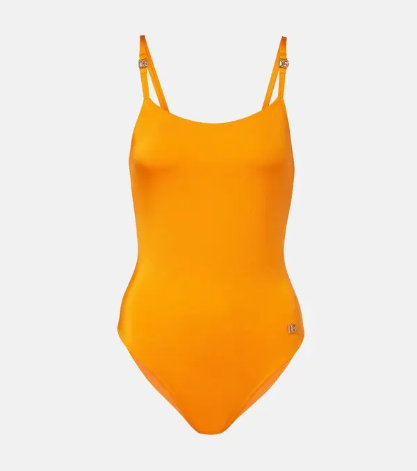 Dolce & Gabbana One Piece Swimsuit With Adjustable Straps - Orange