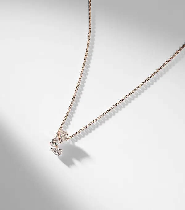 REPOSSI 18kt Rose Diamond Pendant Necklace